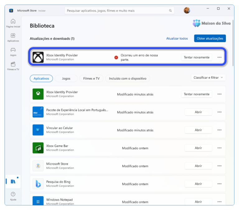 Solução para o Erro 0x80073CFB do Xbox Identity Provider no Windows 11 ...